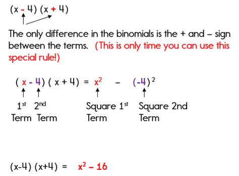 Difference Of Squares Binomial Example