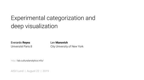 experimental categorization and deep visualization ppt