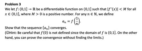 Solved Problem We let 𝑓 ℝ be a differentiable Chegg com