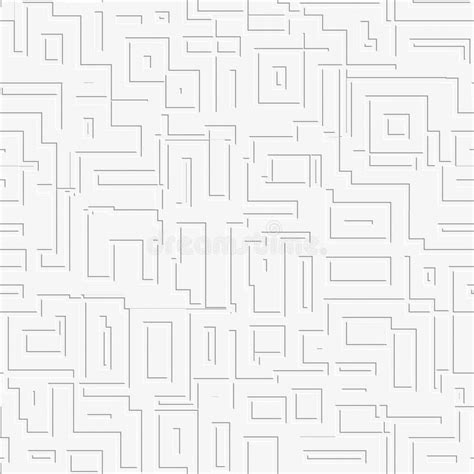Abstract White Labyrinth Background Seamless Pattern Stock