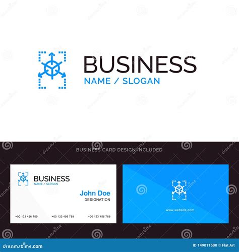 Logo And Business Card Template For Prototype Grid Database Chart