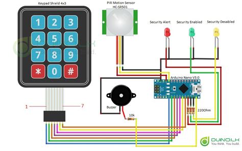 02arduinopir Sensorkeypad Security Alarm Systemi නිවසටව්‍යාපාරයට
