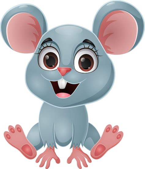 Premium Vector Cute Little Mouse Cartoon Sitting