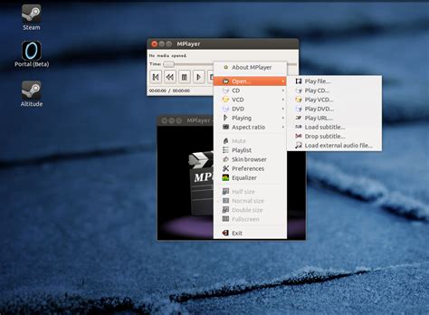 ubuntu linux install mplayer multimedia software to play movies and