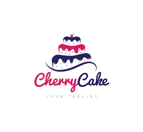 Cherry Cake Logo And Business Card Template The Design Love