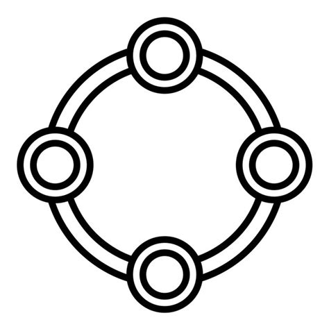 Premium Vector Circle Relationship Line Illustration