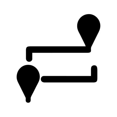 경로 아이콘 픽토그램 프리미엄 벡터