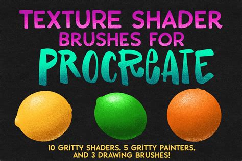 Procreate Texture Shaders Brush Set Missy Meyer Arts Fonts