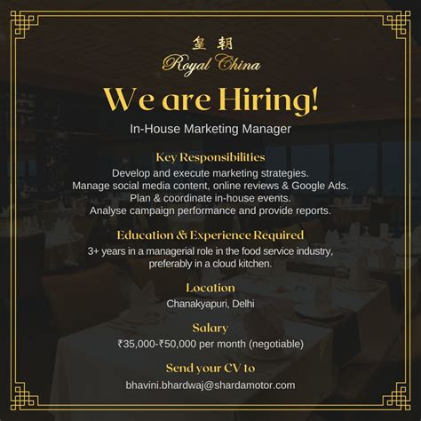 Lekhashri Baskar On Linkedin Nowhiring Inhouse Marketing Cloudkitchenmanager Delhijobs