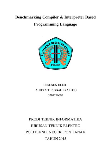 Pdf Benchmarking Compiler And Interpreter Berbasis Bahasa Pemograman