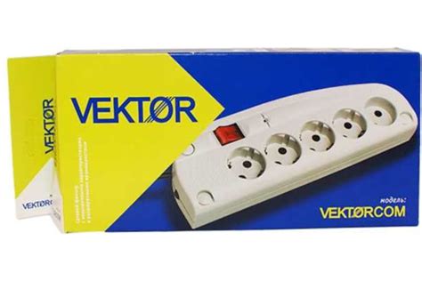 Сетевой фильтр VEKTOR com светло-серый 5м (компьютерный) 7750 ...