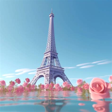 Premium AI Image The Eiffel Tower On A Sunny Day