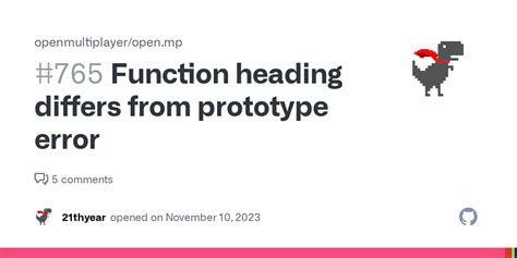 Function Heading Differs From Prototype Error · Issue 765