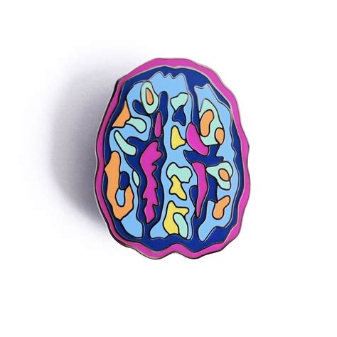 Brain Pin Enamel Pin Enamel Brain Pin Adhd Mental Etsy Uk