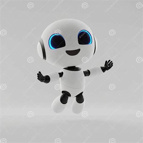 Jumping Ai Personal Assistant Robot With Cute And Small Design Stock Image Image Of Character
