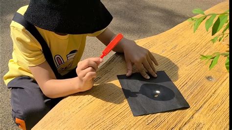 돋보기로 검정 색종이 태우기 Youtube