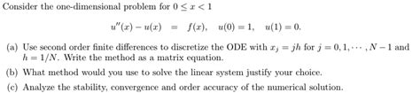 solved consider the one dimensional problem for 0
