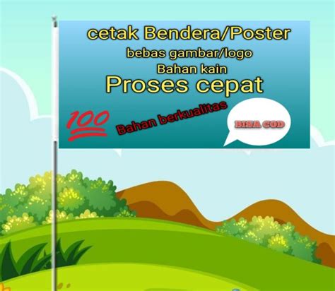 Bendera Custom 80x50cm Bahan Kain Satin Bebas Gambar Bendera Proses Cepat Lazada Indonesia