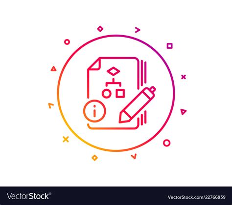 Documentation With Algorithm Line Icon Technical Vector Image