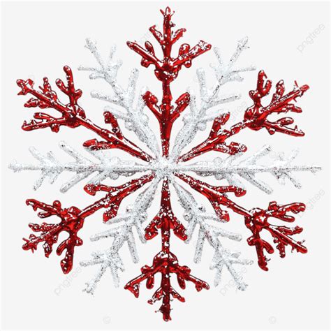 Beautiful Frozen Snowflake With White And Red Snowflakes Snowflake Frozen White Png