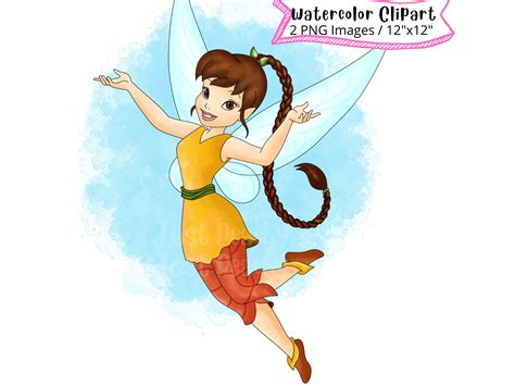 Fawn From Tinkerbell Hand Drawn Watercolor Clipart Cute Cartoon Png