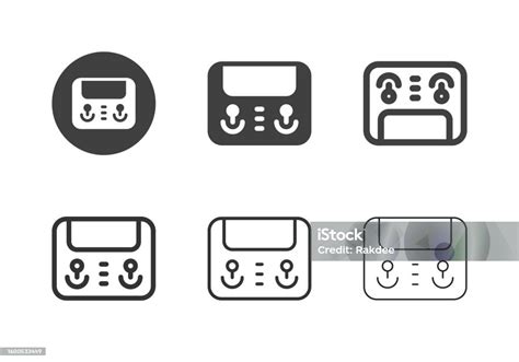 Drone Controller Icons Multi Series Stock Illustration Download Image