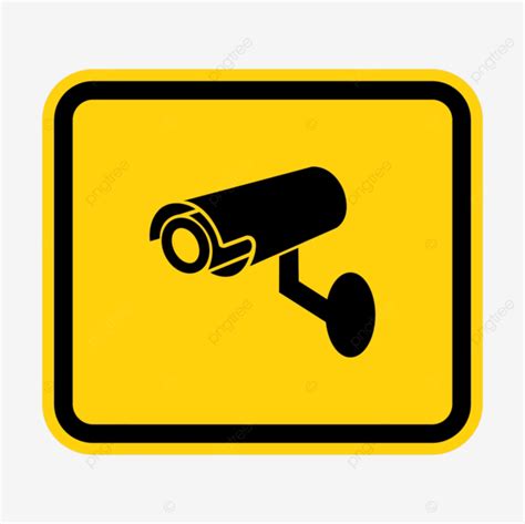 Gambar Tanda Simbol Kamera Keselamatan Cctv Vektor Simbol Label Png