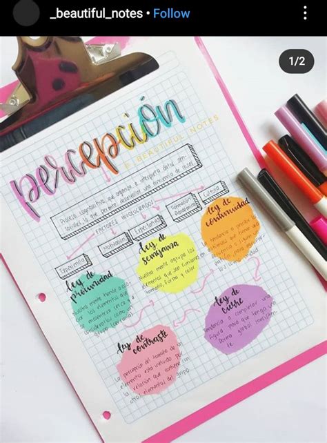 Notes Ideas Apuntes Mapas Conceptuales Bonitos Apuntes De Clase
