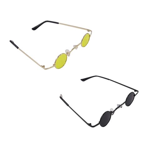 2a Black And Yellow Retro Hip Hop Glasses Discount Party World