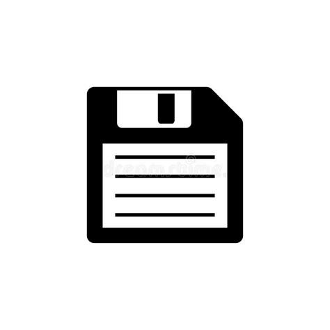 Diskette Icon Vector Computer Floppy Disk Isolated Stock Vector
