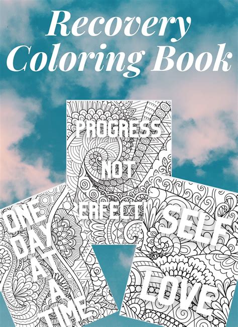 Printable Recovery Coloring Book Pages 12 Steps Mindfulness T