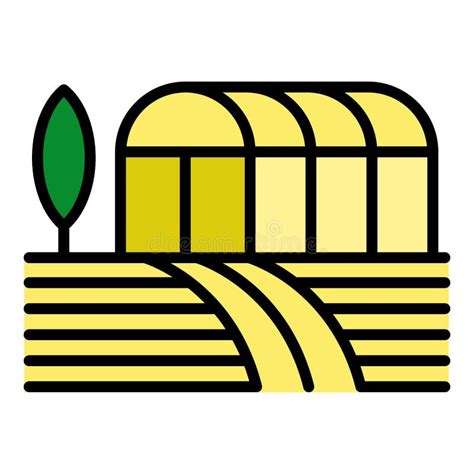 农场温室图标颜色轮廓线 向量例证 插画 包括有 温室 例证 查出 计算机 生长 黄瓜 从事园艺 230439040