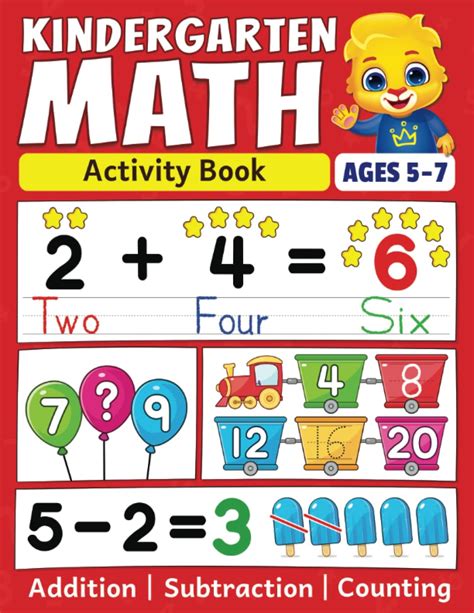 Kindergarten Math Activity Book Addition Subtraction Learn To Count Number Tracing Money