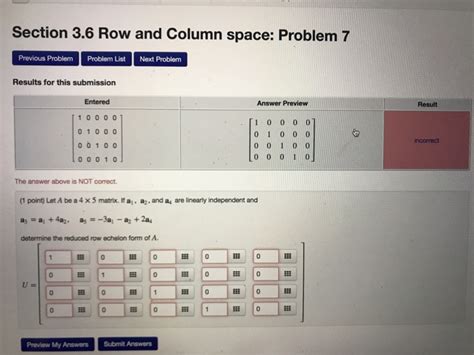 solved section 3 6 row and column space problem 7 previous