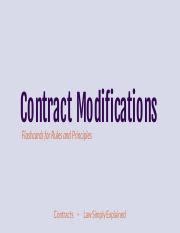 Understanding Contract Modifications Rules Simplified Course Hero