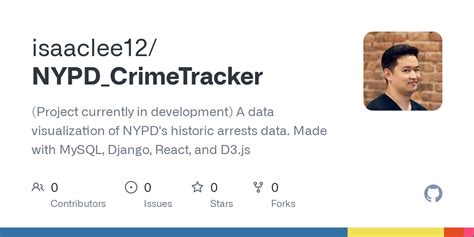 github isaaclee12 nypd crimetracker project currently in