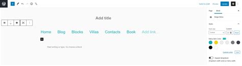 Wordpress Navigation Block For Mega Menus Motopress