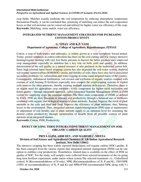 Pdf Integrated Nutrient Management Strategies For Increasing Cotton