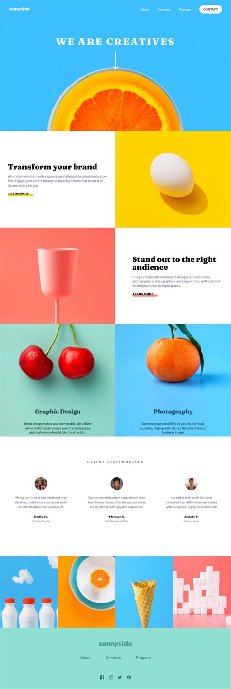 frontend mentor sunnyside agency landing page using tailwindcss