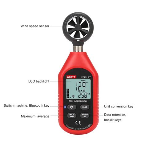 Digital Anemometer Mini Lcd Display Windsurfing Ha Grandado