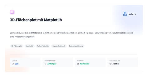 3d Flächenplot Mit Matplotlib Python Tutorials Labex