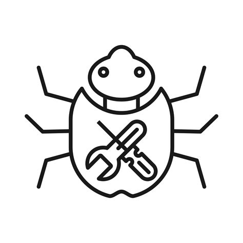 Bug Fixing Seo Line Icon 377131 Vector Art At Vecteezy