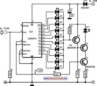LED Bar Off Indicator Circuit Diagram