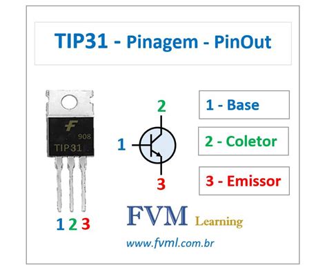 Pinagem Pinout Transistor Npn Tip31 Características Fvml