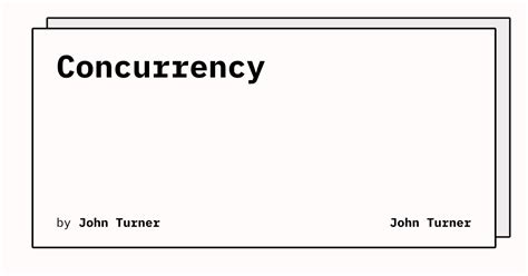 Concurrency