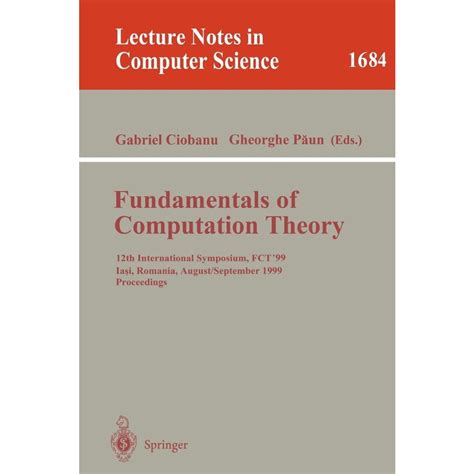 Fundamentals Of Computation Theory No Shoptime