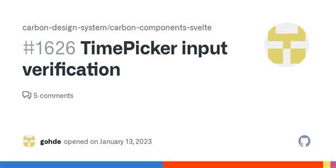 Timepicker Input Verification · Issue 1626 · Carbon Design System