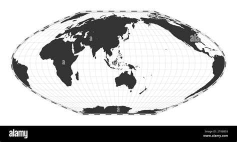 Vector World Map Mcbryde Thomas Flat Polar Parabolic Pseudocylindrical Equal Area Projection
