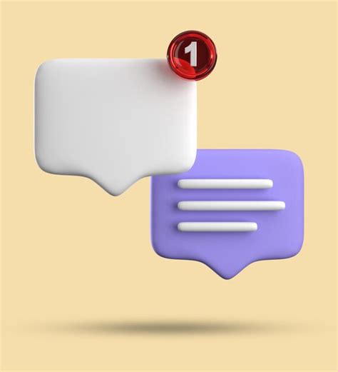 premium photo 3d rendering of speech bubble with notification icons