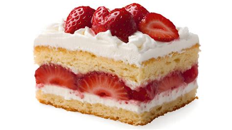 Deliciosa Tarta De Fresa Con Crema Batida Stock De Ilustración